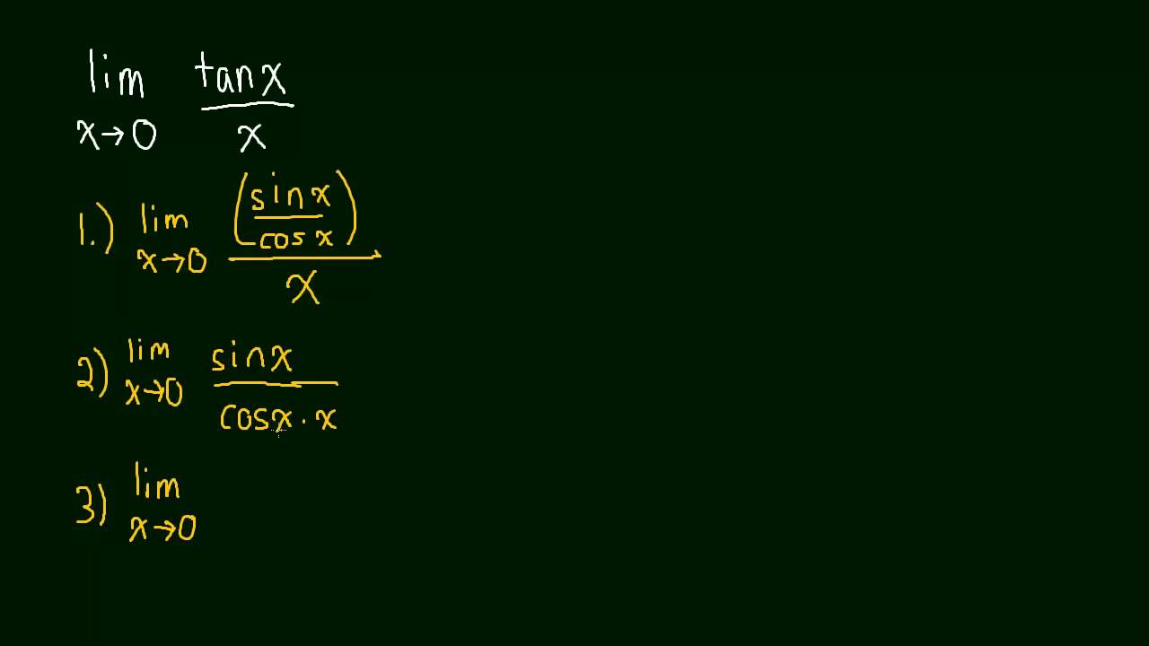 1 6 Trig Limits 02 tanx x Sin3x x YouTube