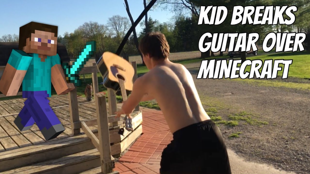KID DESTROYS GUITAR OVER MINECRAFT (Rage #11) - YouTube