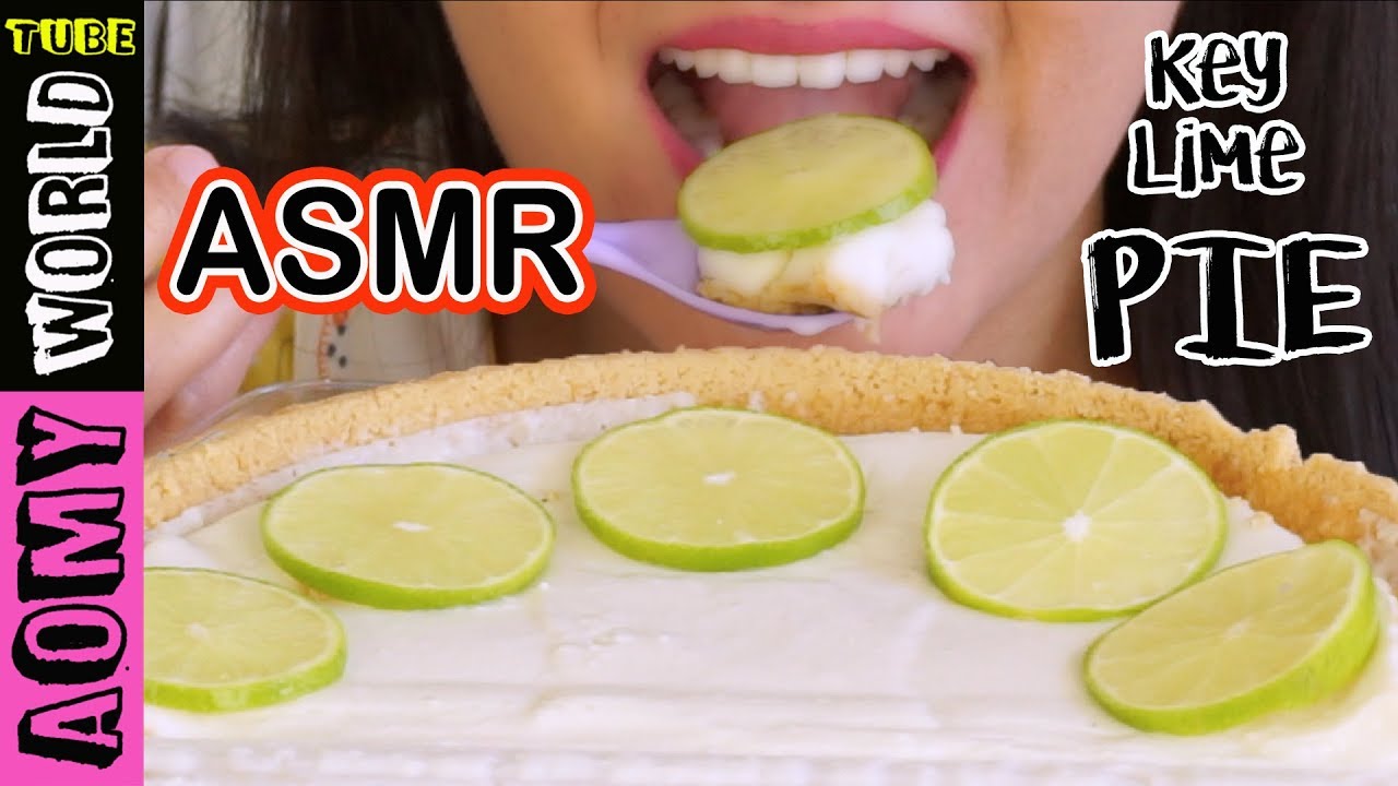 ASMR KEY LIME PIE | DESSERT | EATING SOUNDS | MUKBANG 먹방 ...