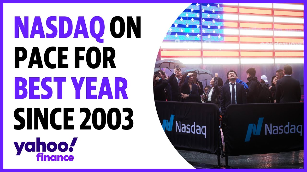 Nasdaq set to hit a 20-year record high - YouTube