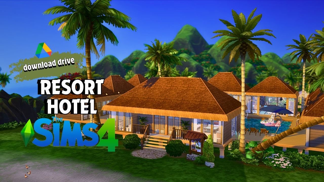 THE SIMS 4 - Resort Hotel - SPEED BUILD #resort - YouTube