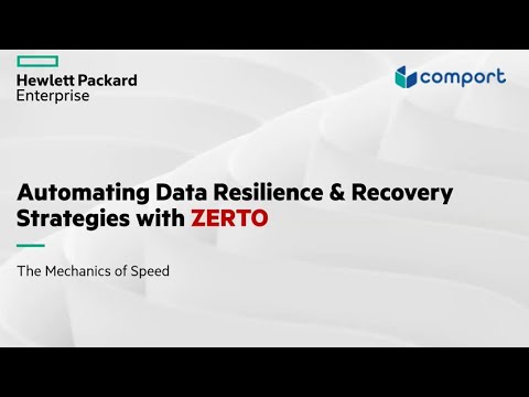 HPE Zerto Ransomware Protection Webinar - YouTube