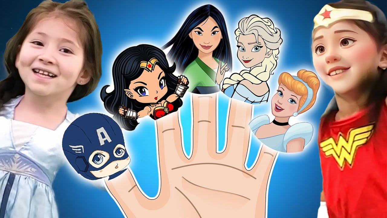Princess and Super Heroes Finger Family | Kids Songs and Nursery Rhymes ...