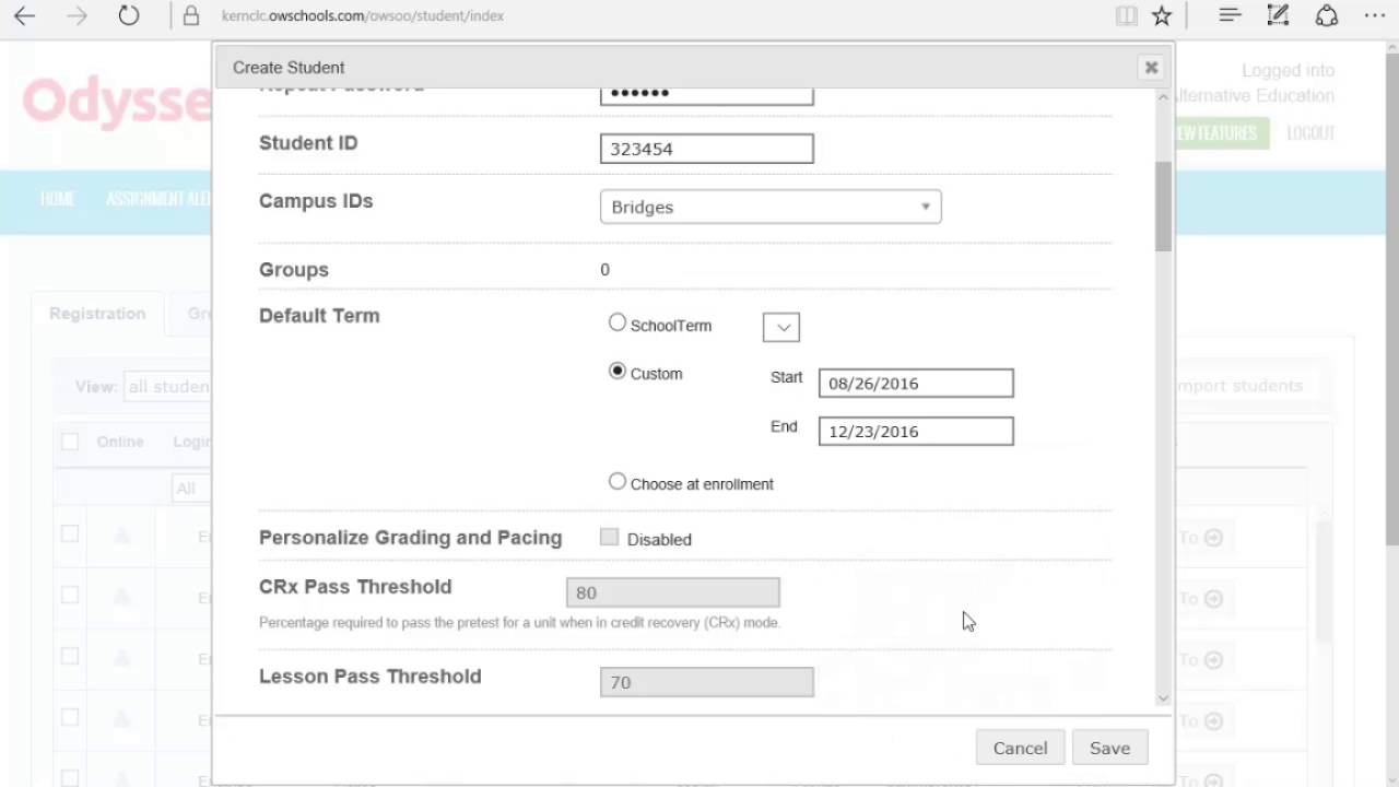 Creating a student account - YouTube