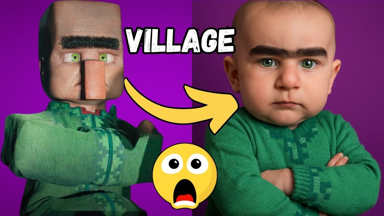 Minecraft Movie Characters In Babies Real Life + Minecraft Movie ...