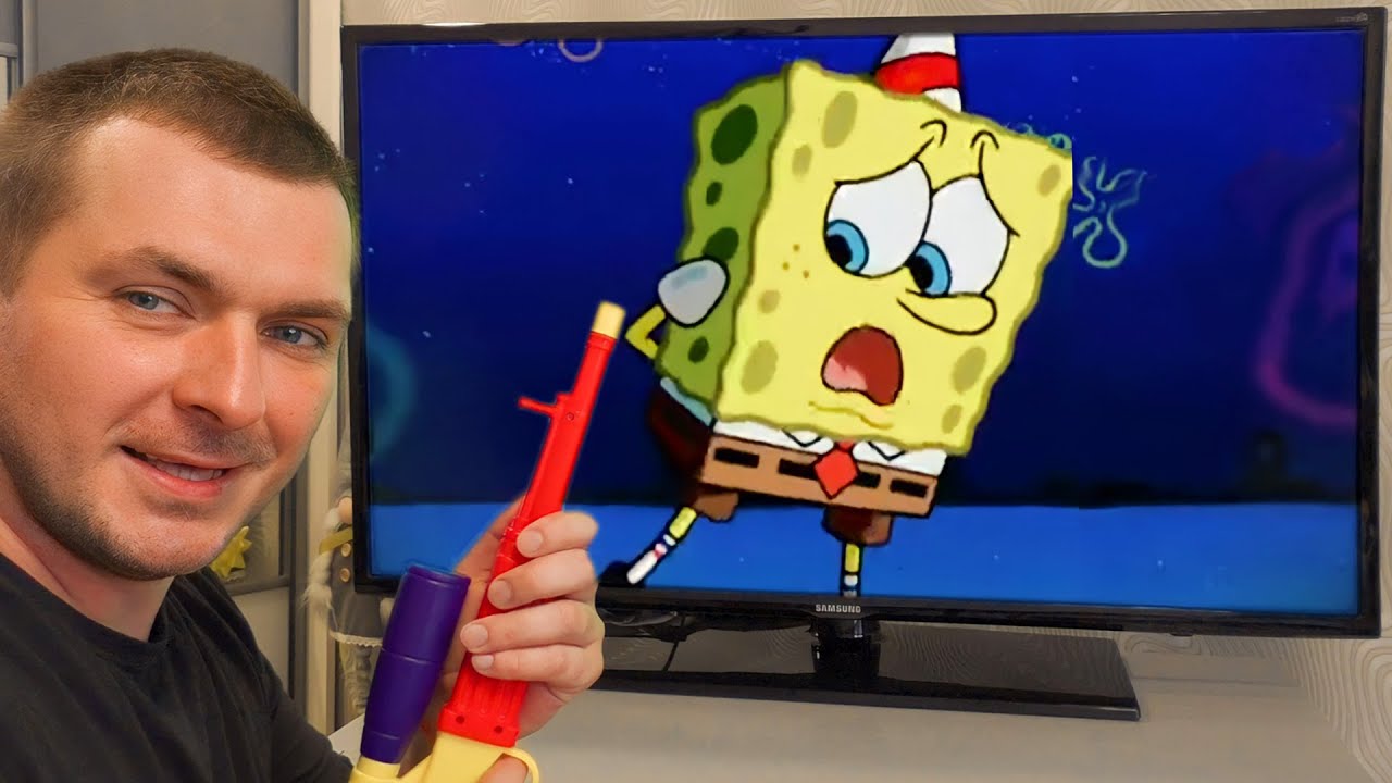 Spongebob, Patrick and Squidward Funny Moment 😂😂😂 Electric Gun - YouTube