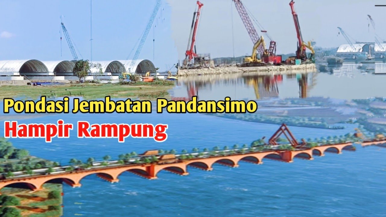 PONDASI JEMBATAN PANDANSIMO DI KALI PROGO HAMPIR RAMPUNG - YouTube
