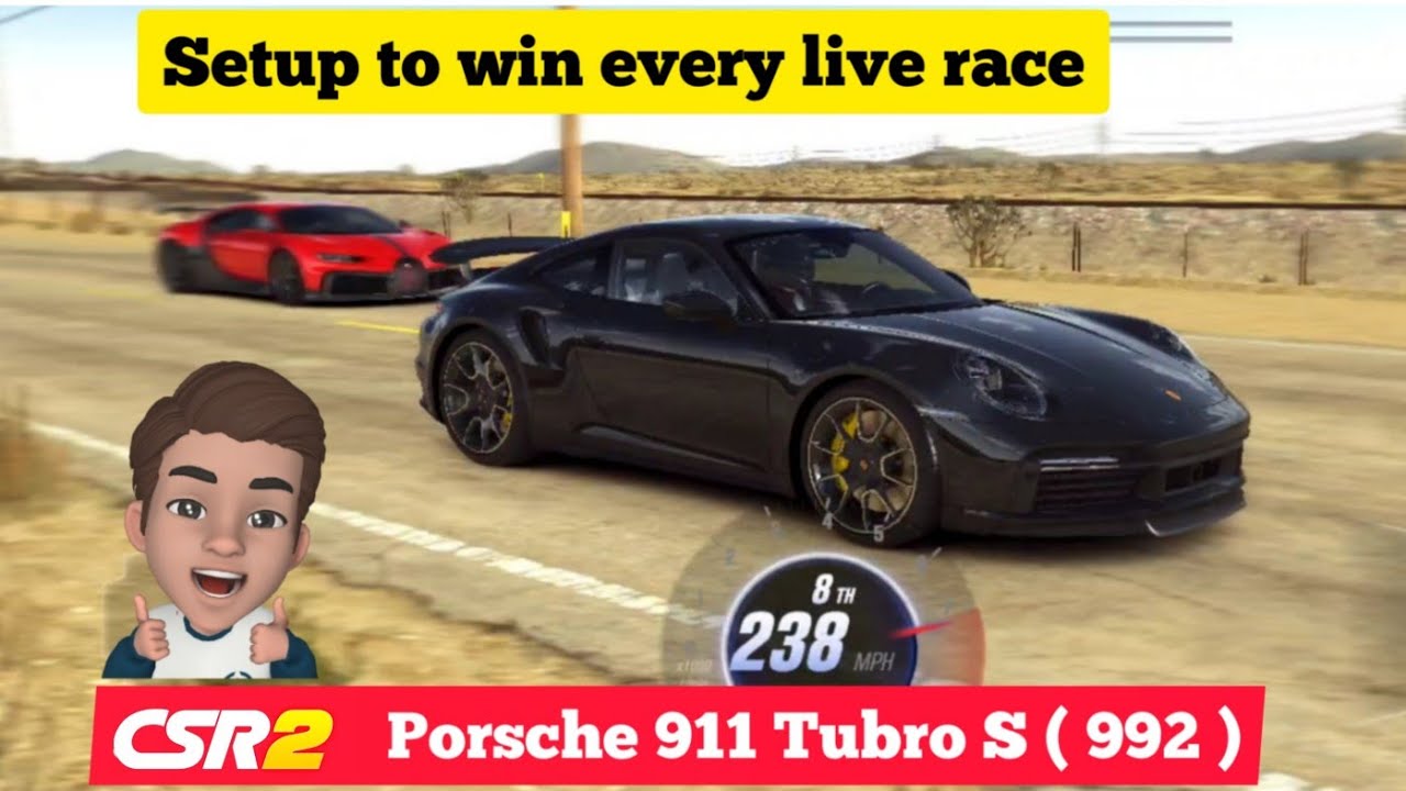 CSR 2 | Porsche 911 Turbo S ( 992 ) | Live Race Setup - YouTube