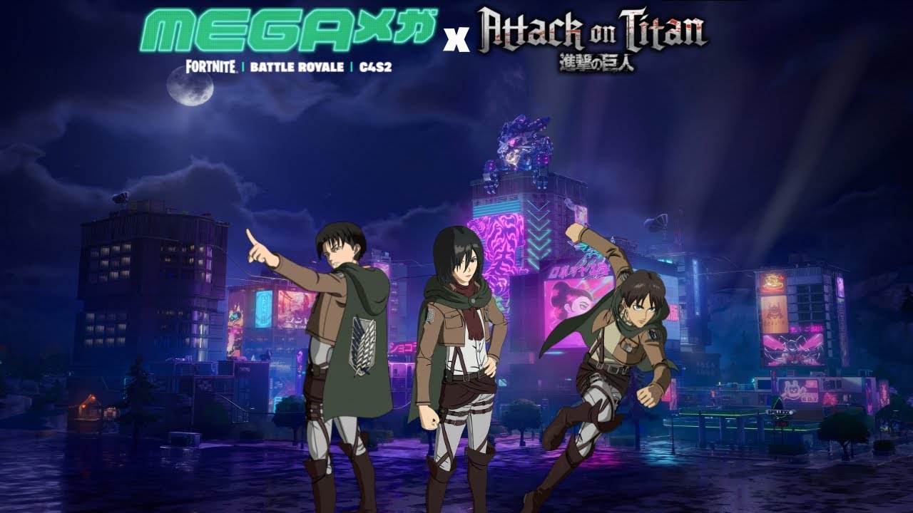 Captain Levi, Mikasa Ackermann & Eren Jaeger | Fortnite Battle Royale ...