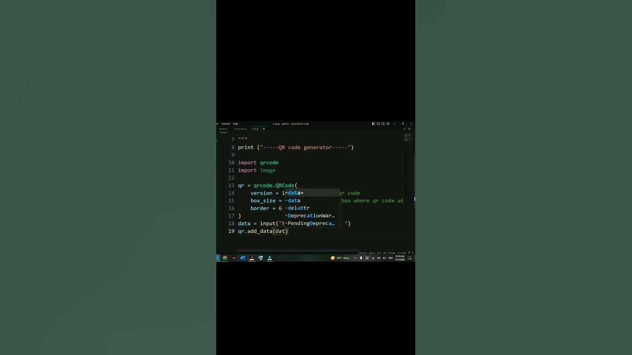 Qr Code Generator Using Python Python Project C4rcoding Python Pythonprojects