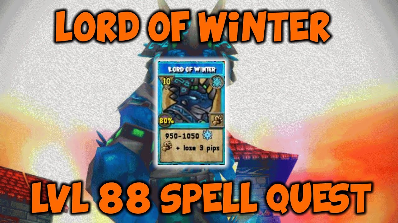 Wizard101 Lord Of Winter Lvl 88 Spell Quest w\ Marshall - YouTube