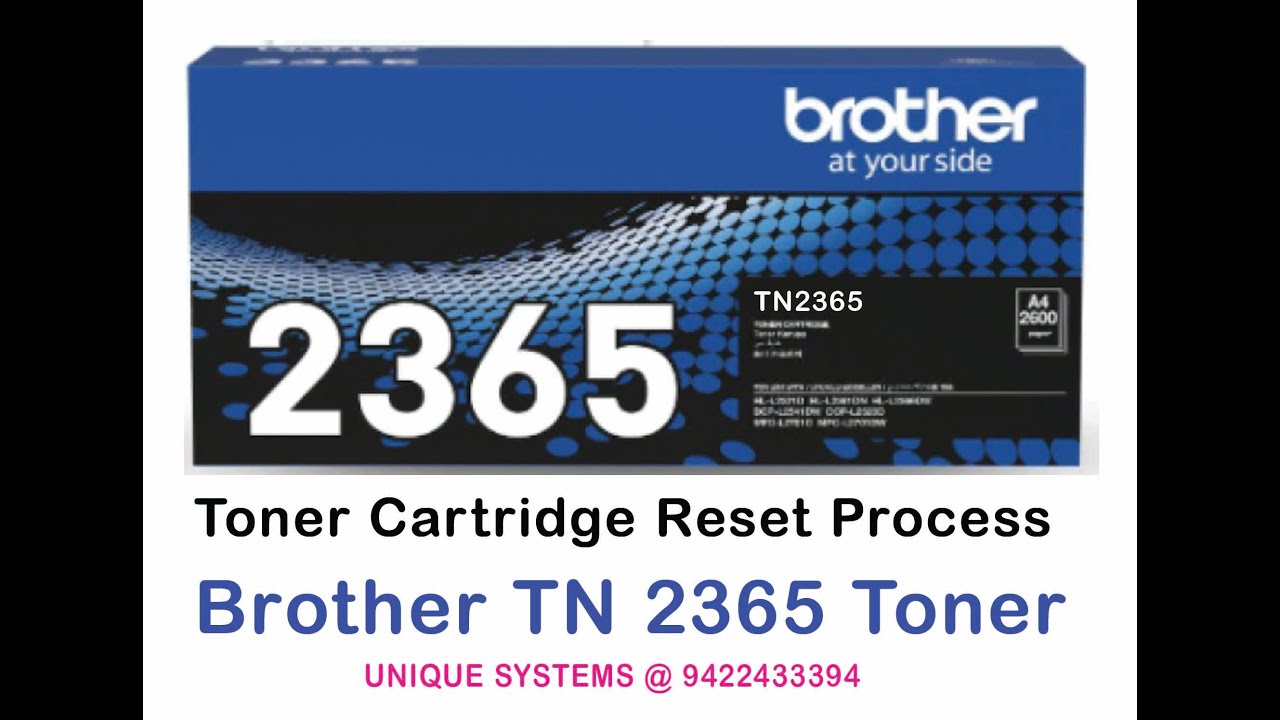 Brother TN2365 Toner Re-Set - YouTube