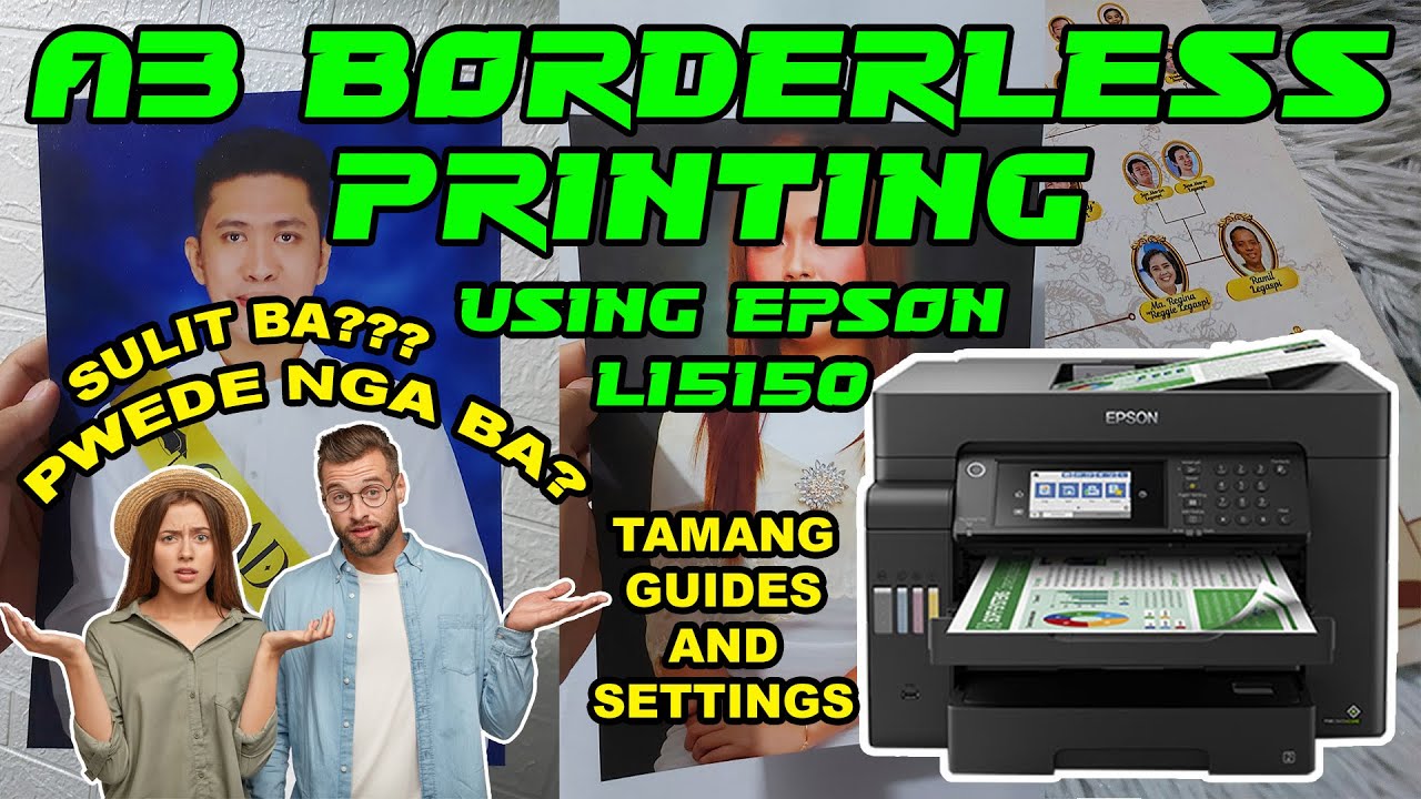HOW TO DO A3 BORDERLESS PRINTING - YouTube