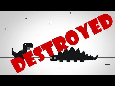Destroying Chrome Dino By Cheat Codes - YouTube