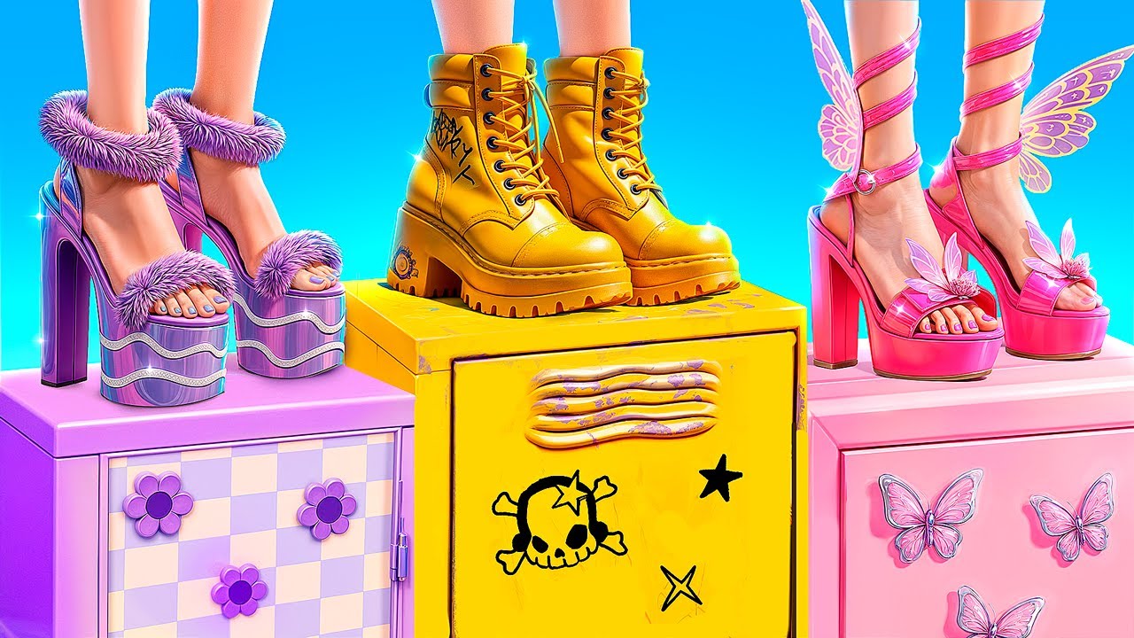 One Color Challenge: Pink vs Yellow vs Violet! Extreme Makeover in ...