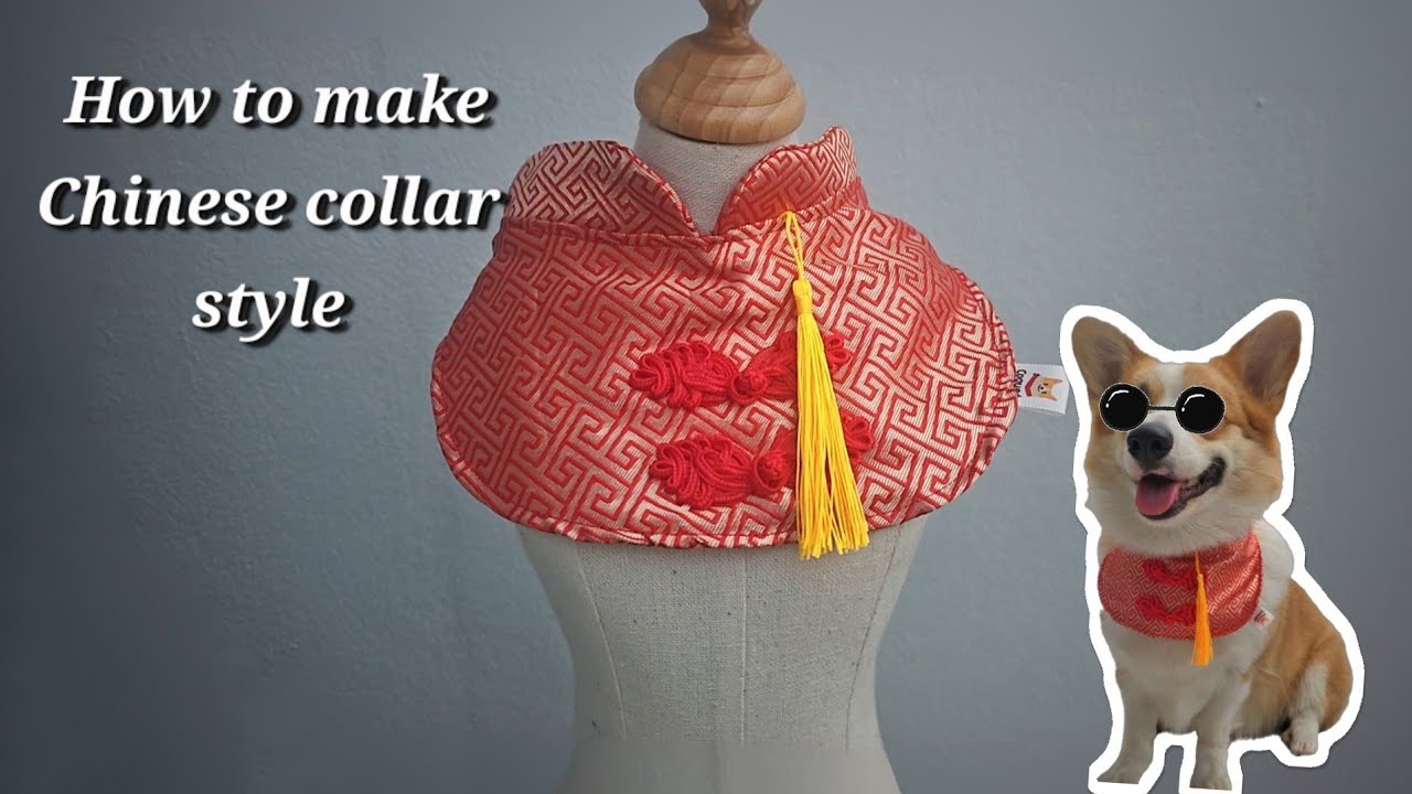 How to make a Chinese collar style - YouTube