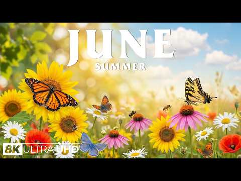 Summertime Splendor 4K | Vibrant Summer Flowers & Fluttering Butterflies 🌸 A Relaxing Nature Escape