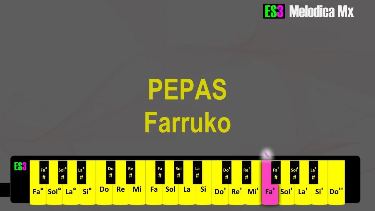 PEPAS Farruko Melodica Con Notas. - YouTube