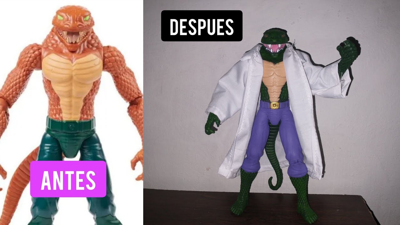 CUSTOM THE LIZARD Spiderman Cooperhead DC Spinmaster - YouTube