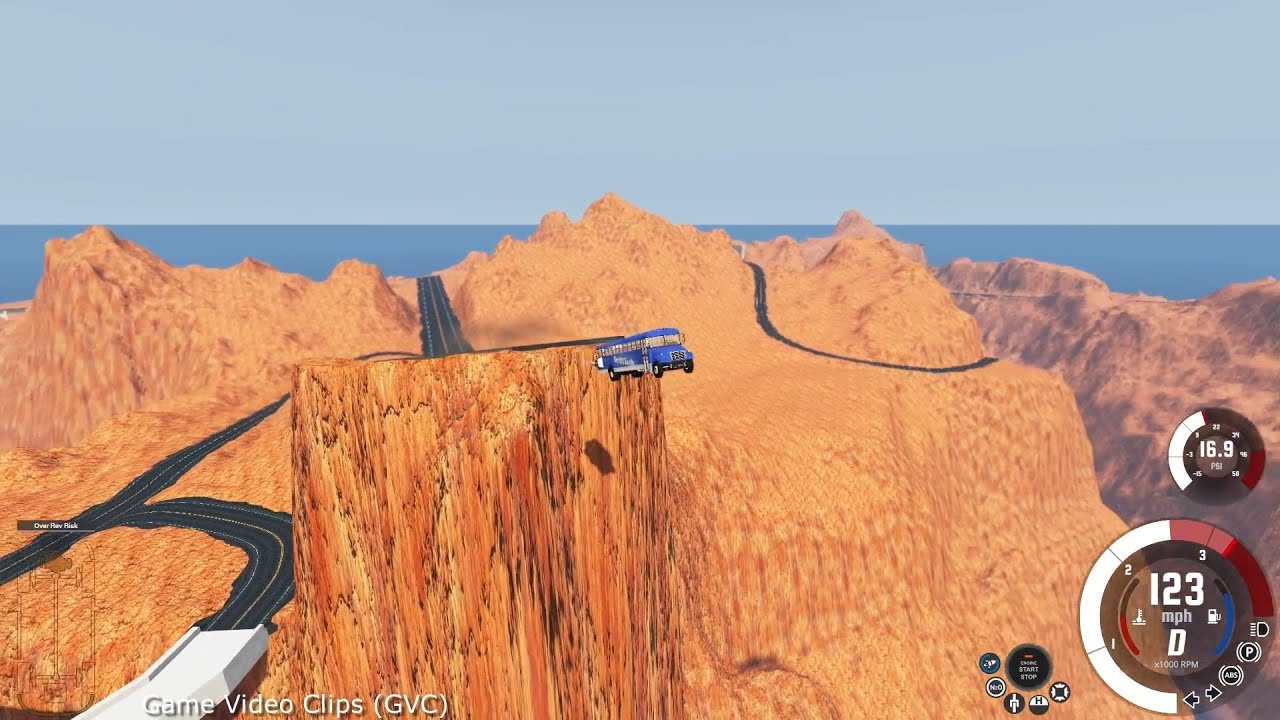 Crazy Bus Dansworth C1500 Jato Jumps Over a Canyon at High speed ...