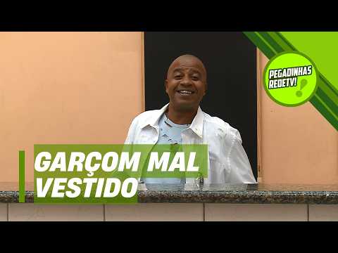 O GARÇOM FOI ESCALADO DE ÚLTIMA HORA! | Pegadinhas RedeTV!