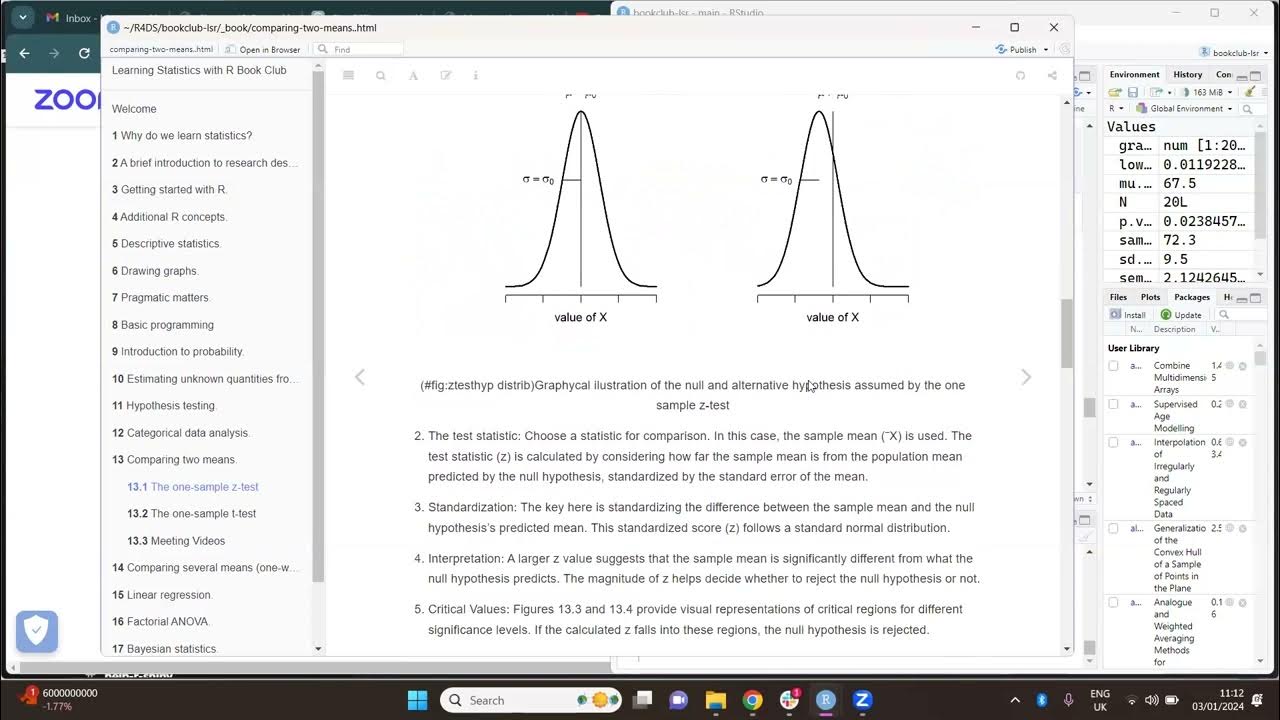 Learning Statistics with R: Comparing two means. (lsr01 13) - YouTube