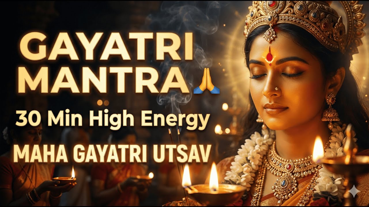 Gayatri Mantra 🙏 | 30 Min High Energy Gayatri Mantra | Maha Gayatri ...