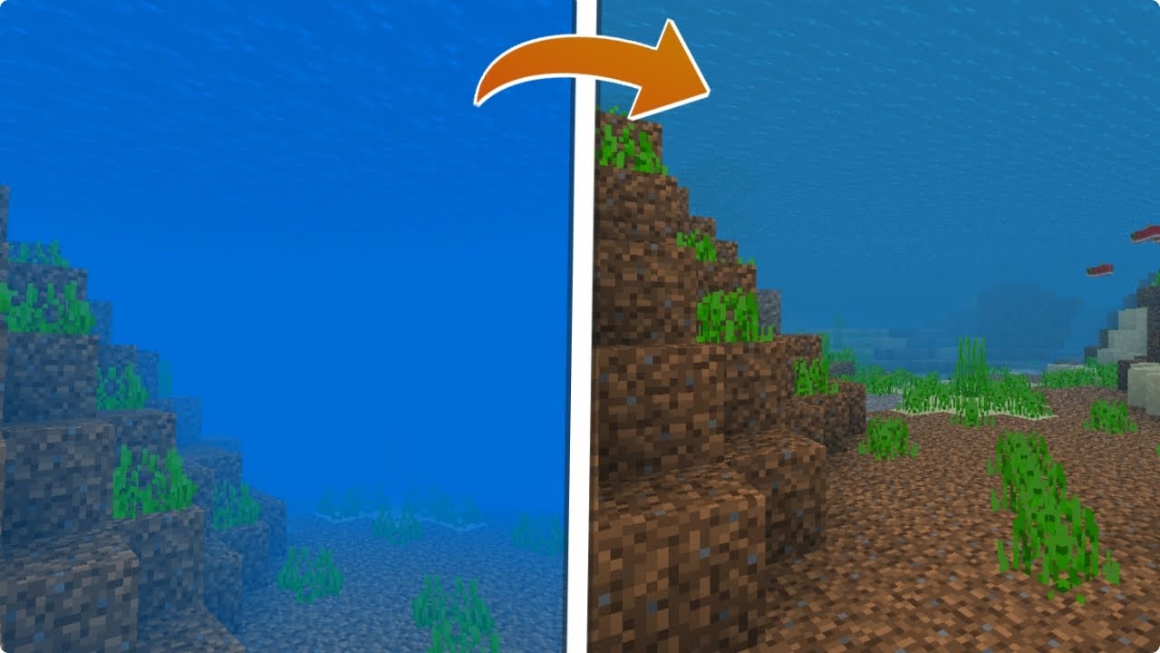 Como Reduzir a Transparência Da Agua do Minecraft BedRock 1.19! Textura ...
