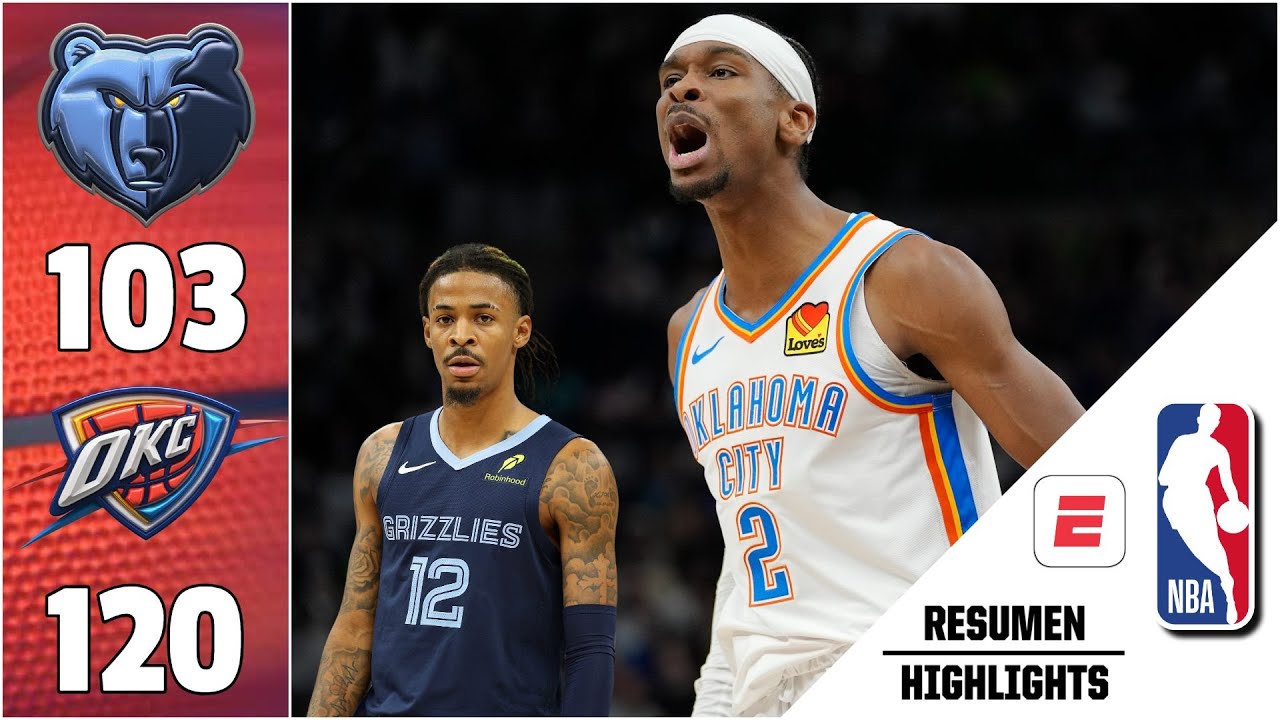 SGA en MODO MVP supera a JA MORANT en la victoria de Oklahoma THUNDER ...