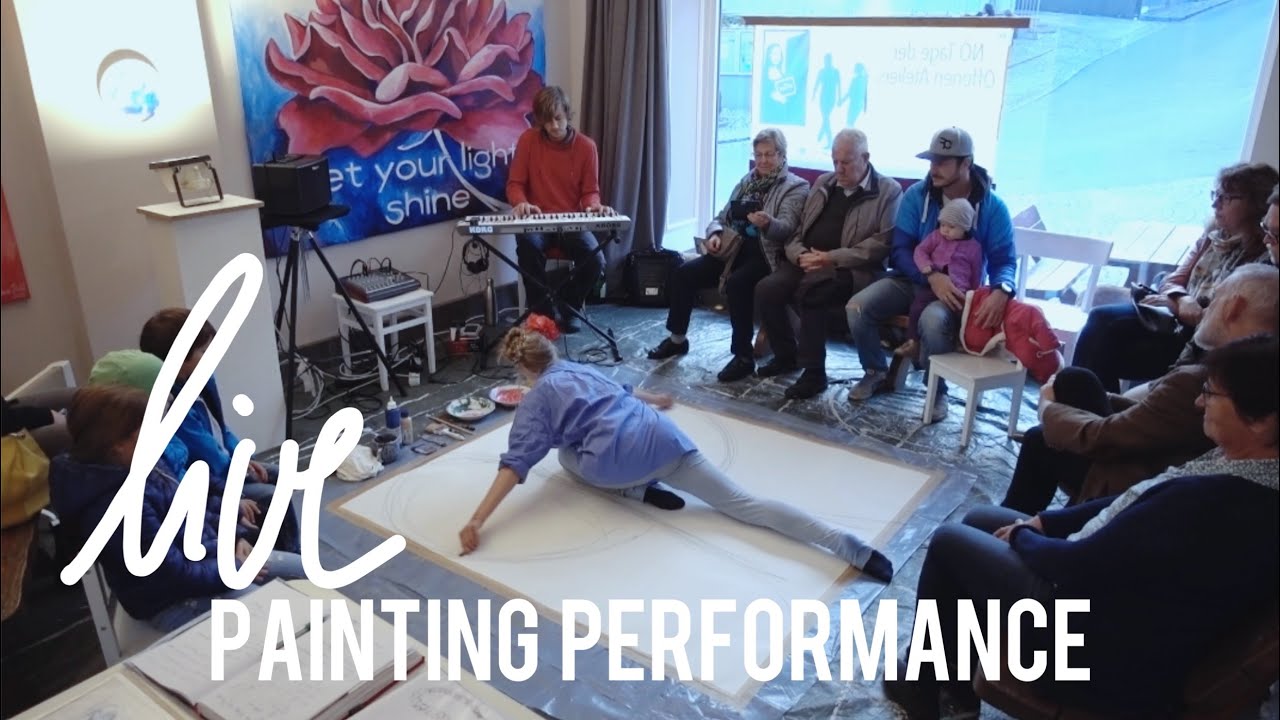 How I paint and dance l Painting Performance with live music of ...