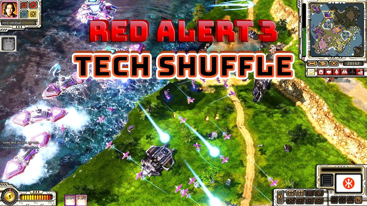 Command & Conquer Red Alert 3 Tech Shuffle MOD - 3v3 Gameplay with Brutal AI - No Commentary ...