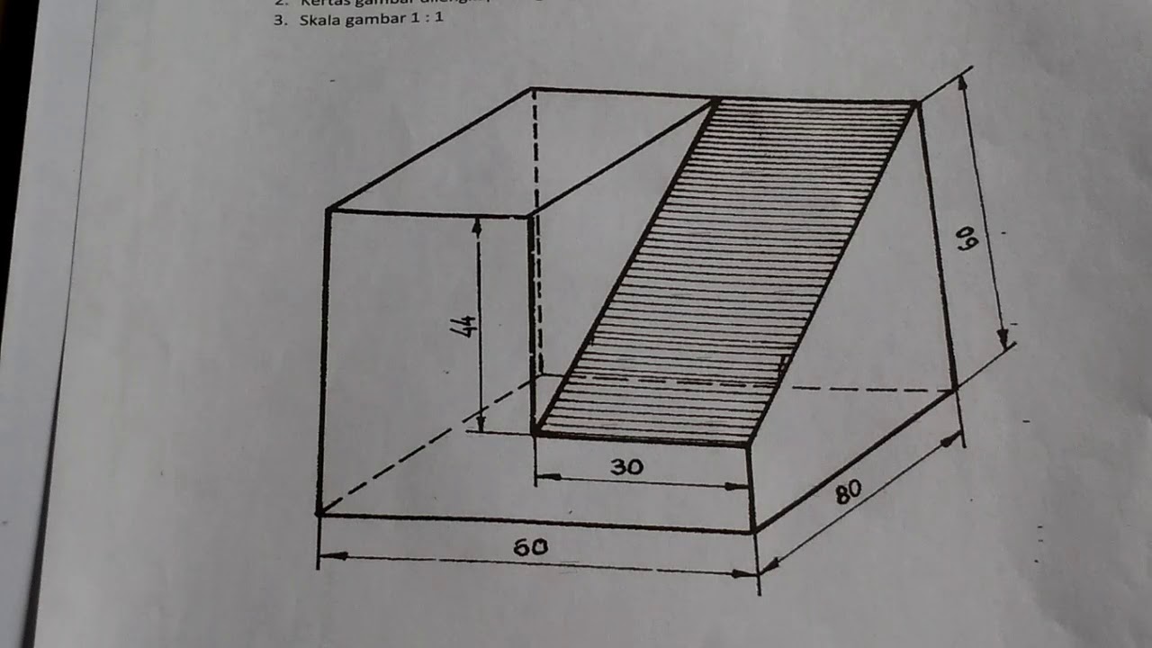 Menggambar Proyeksi Oblik - YouTube