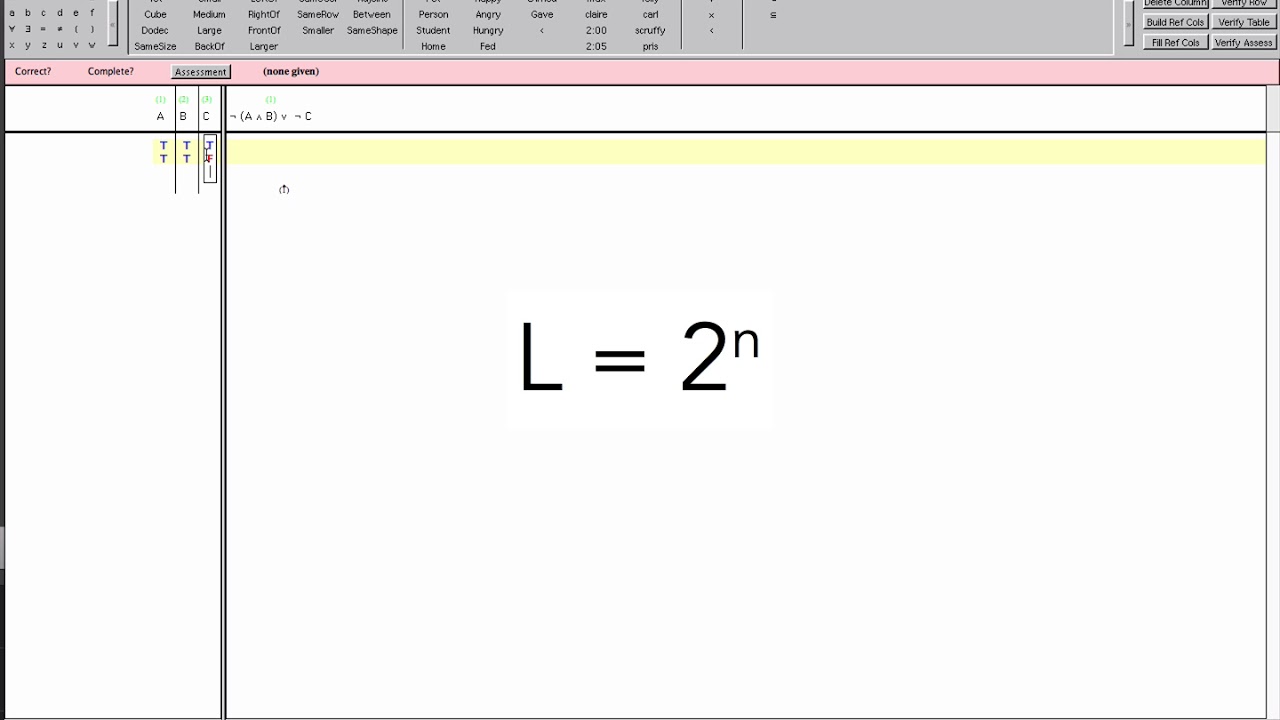 Constructing Truth Tables: Setting Up a Truth Table - YouTube