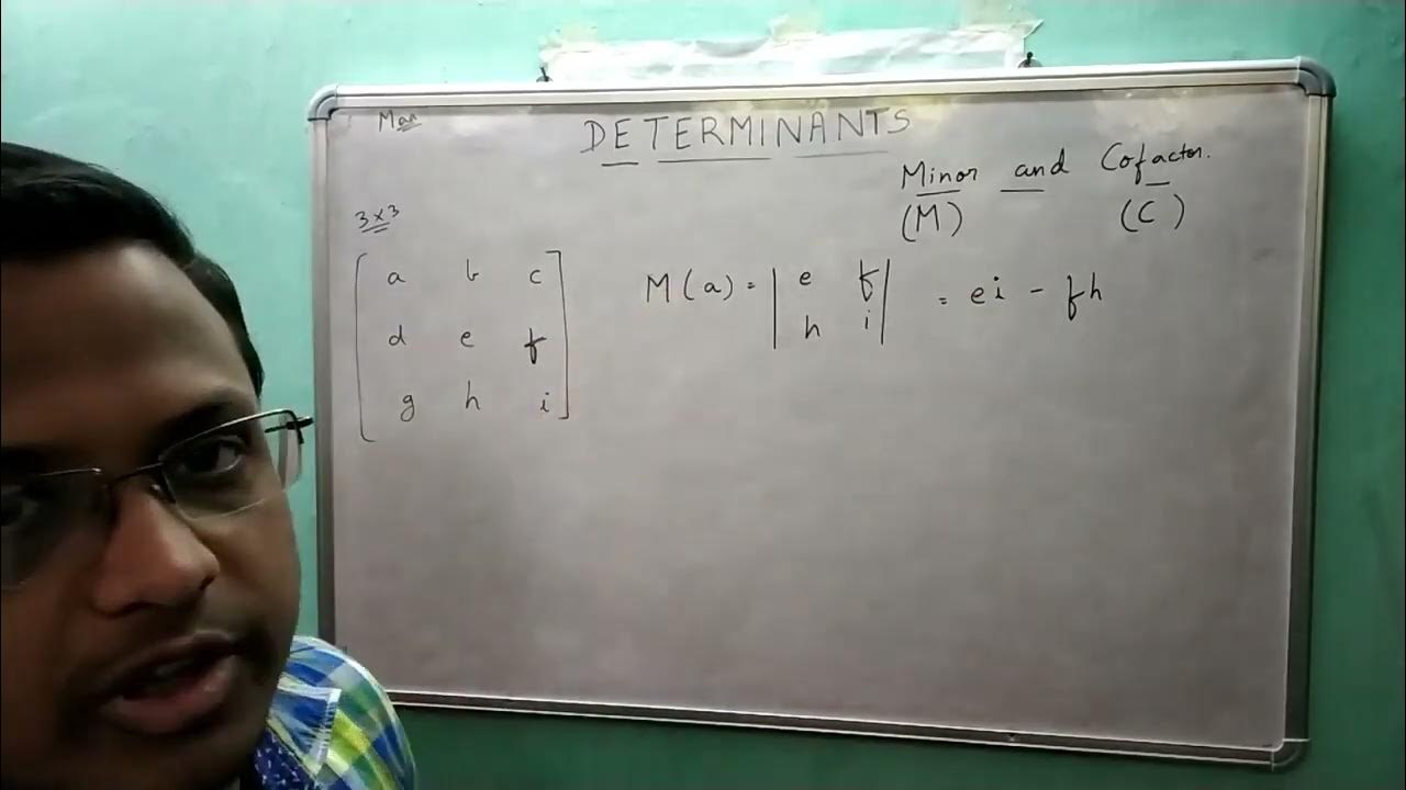 Determinants, Part 2, Expanding Determinants, Minors and Cofactors ...