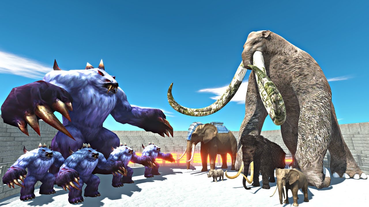 Mutant Bear vs Titanus Behemoth Evolution in Lava Stadium Arena ...