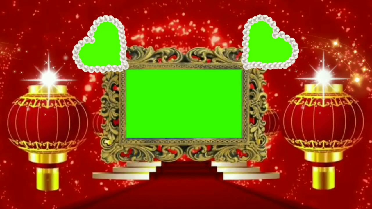 Super wedding green screen frame effect hd LOVE frame green screen ...