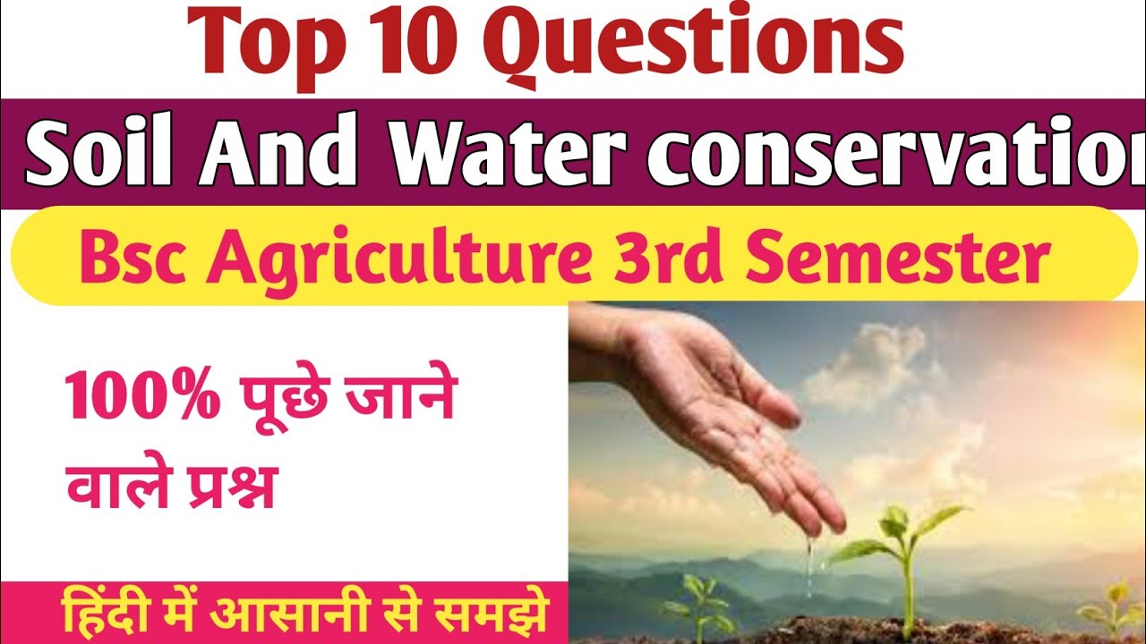 Soil And Water Conservation Most Important Questions Bsc Agriculture ...