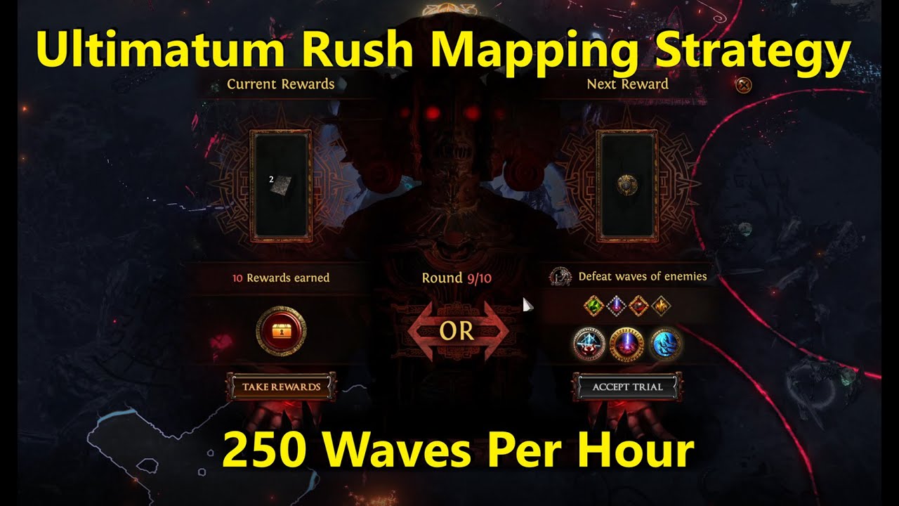 [3.23] Ultimatum Rush Mapping Strategy - 250 Waves Per Hour - YouTube