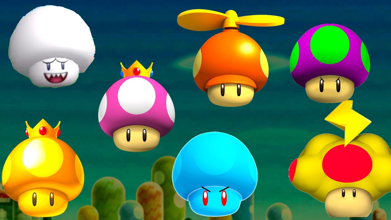 All Special Mushroom Power-Ups in New Super Mario Bros. Games! - YouTube