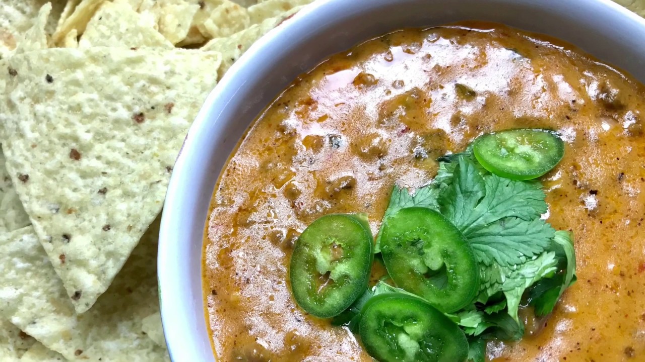 Taco Queso Dip, or as we say in Arkansas, cheese dip. - YouTube