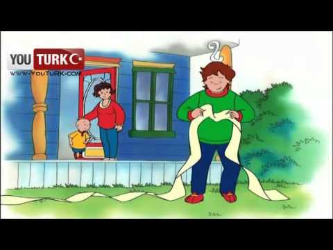 Caillou Türkce - Caillou Temizlik yapiyor