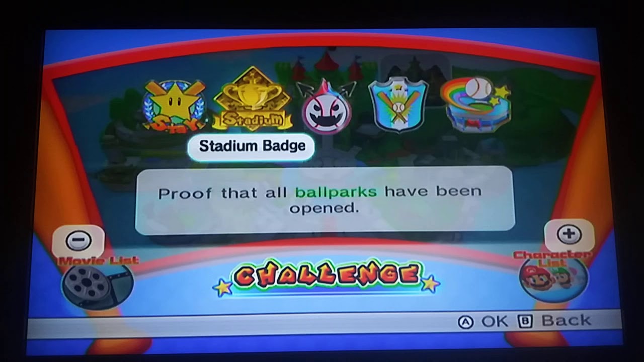 Mario Super Sluggers All Badges - YouTube