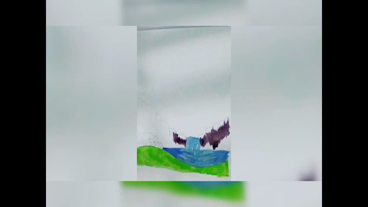 very simple/prakritik drishya/water colour/drawing - YouTube