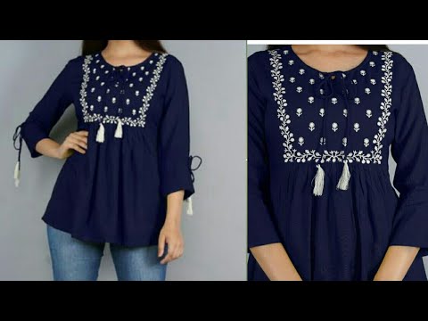 designer top/ top cutting and stitching/ Yog pattern top/ modern ...