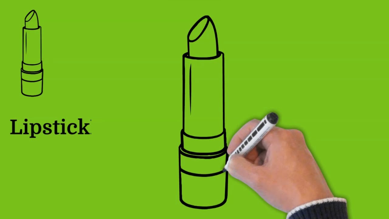 Draw Lipstick l Draw lipstick easy l Draw lip stick step by step l Draw ...