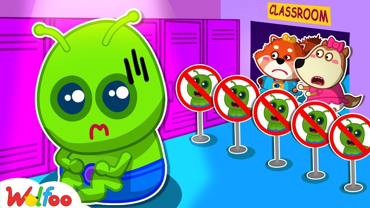 Wolfoo, Takes Care Of Baby Alien - Don't Laugh At Alien | Wolfoo ...