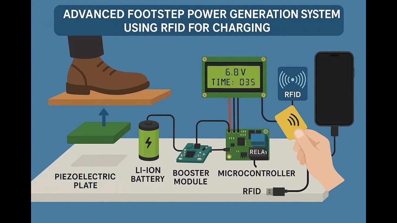 HVS-3105. Advanced Footstep Power Generation System Using RFID for Charging. - YouTube