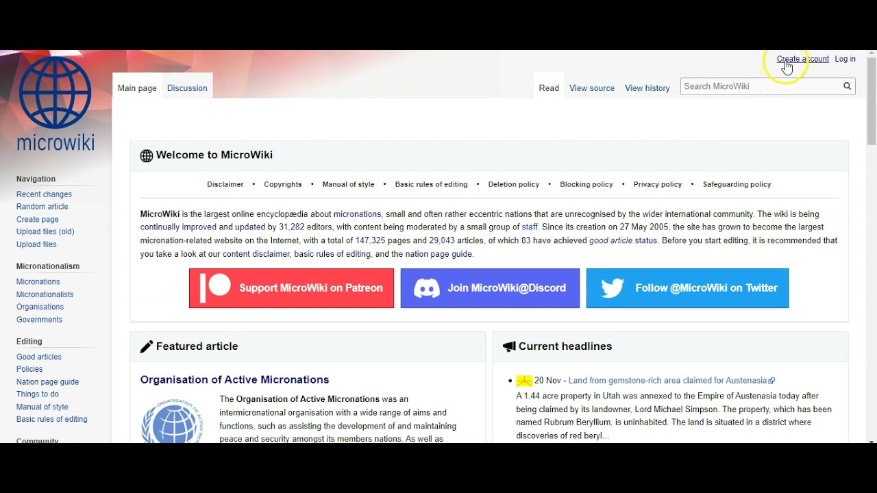 Making a MicroWiki account - YouTube
