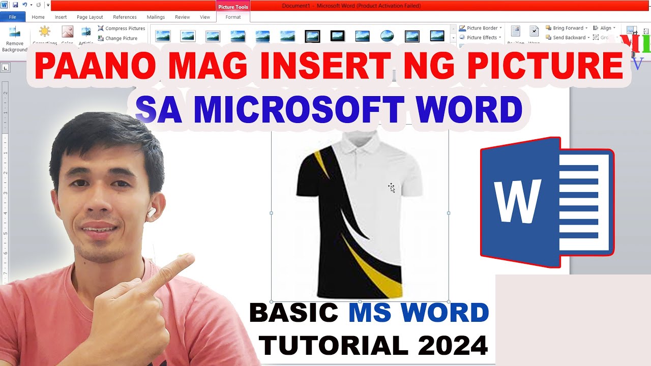 HOW TO INSERT PICTURE IN MISCROSOFT WORD EASILY | BASIC MS WORD ...