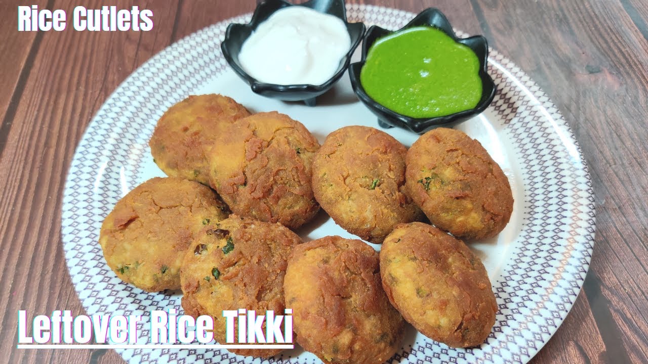Leftover Rice Cutlets | बचे हुए चावल की टिक्की | quick easy snacks ...